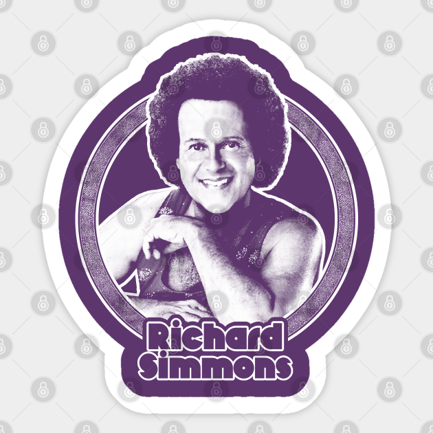 Richard Simmons Retro Style Fan Artwork Richard Simmons Sticker Teepublic